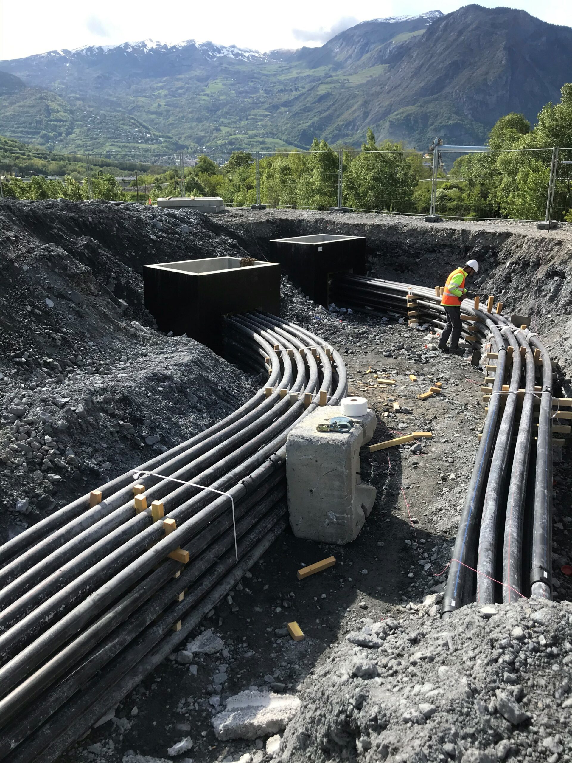 Installation canalisation réseaux à La Toussuire – CGM TP